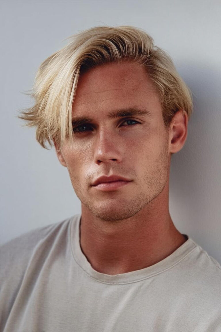 23 Vanilla Blonde Hair Ideas For Men With Straight Hair