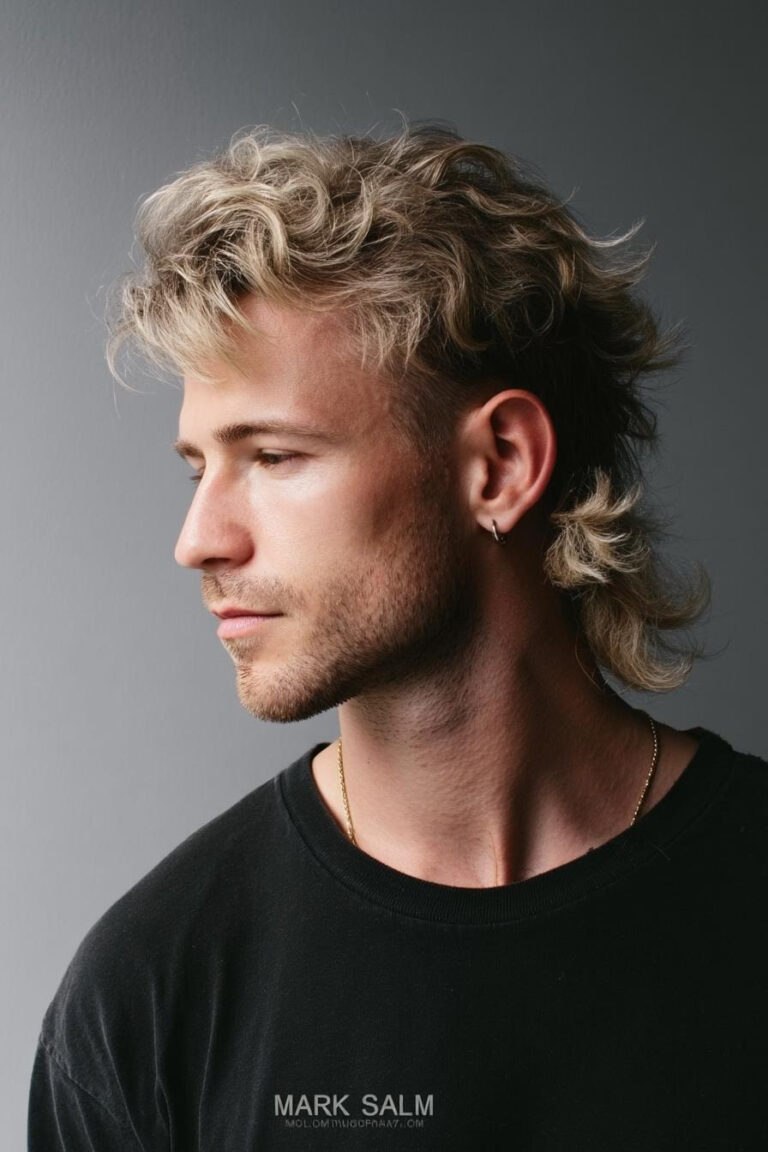 20 Blonde Mullet Variations For Men's Summer Look