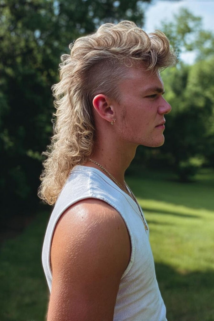 20 Blonde Mullet Variations For Men's Summer Look